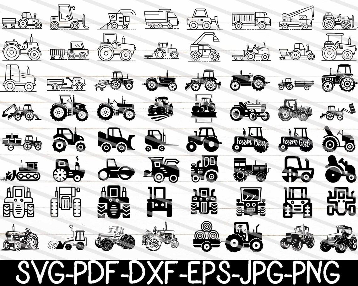 Tractor Svg Bundle Tractor Svg Farm Tractor Svg Farming - Etsy