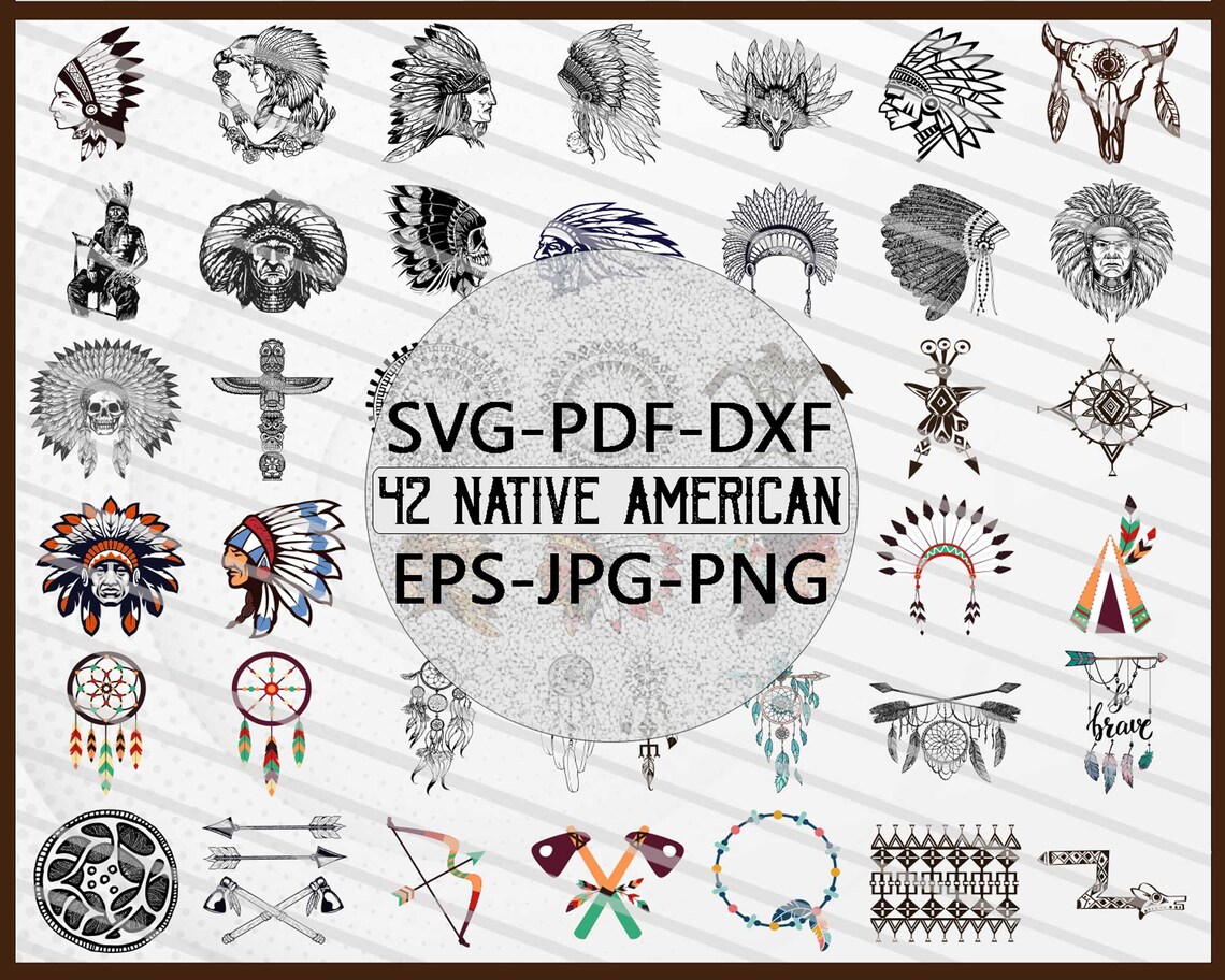 Native American Svg Tribe Chief Svg American Indian Svg - Etsy