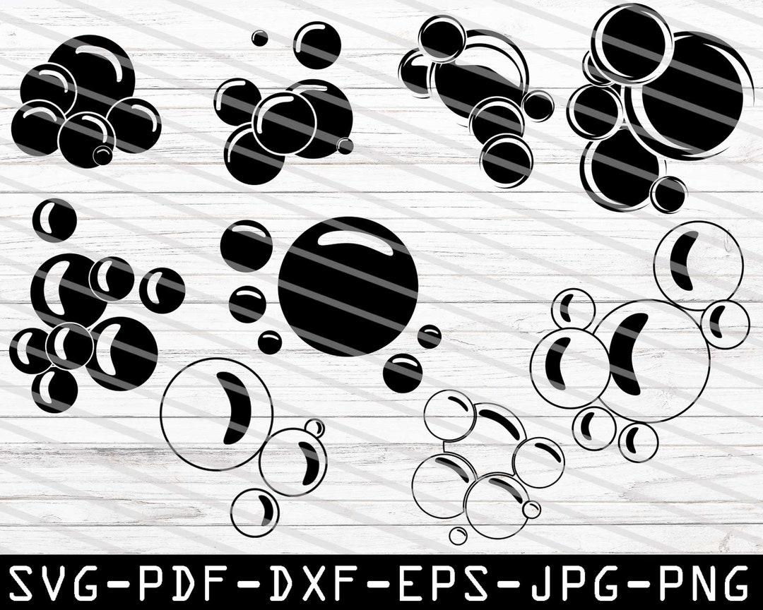 Burbujas SVG, Paquete de burbujas SVG, Vector de burbujas, Soplando SVG ...