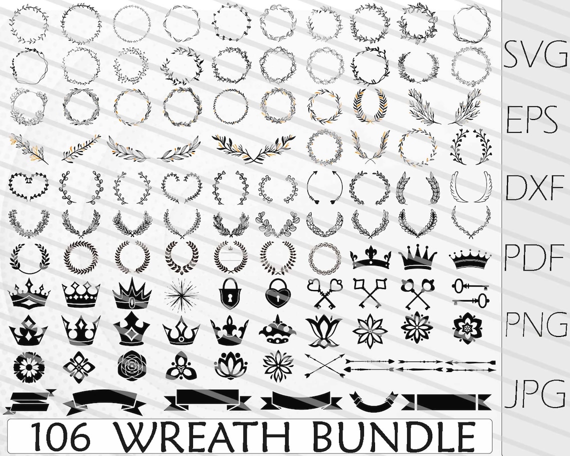 Laurel Wreath Svg Wreath Svg Laurel Wreath Svg Bundle - Etsy