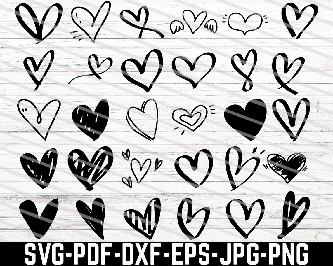 Heart Svg Bundle Hearts Svg Love Svg Valentine Days Svg | Etsy