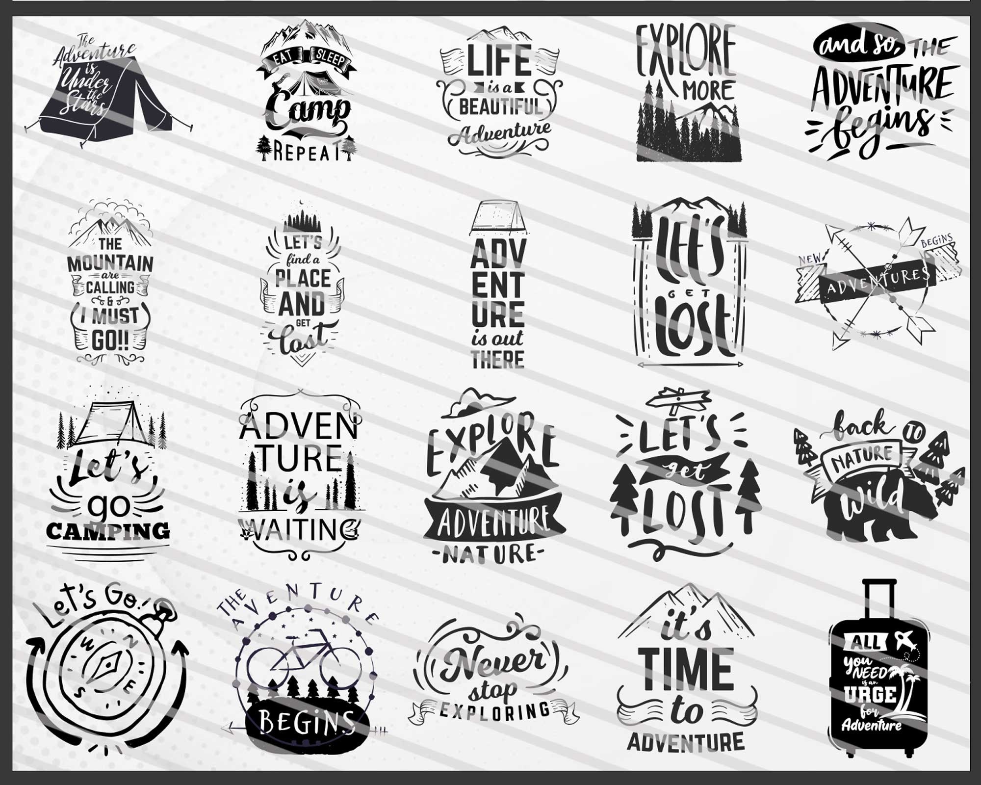 Camping Svg Bundle Camp Life Svg Cut Files Adventure Svg | Etsy