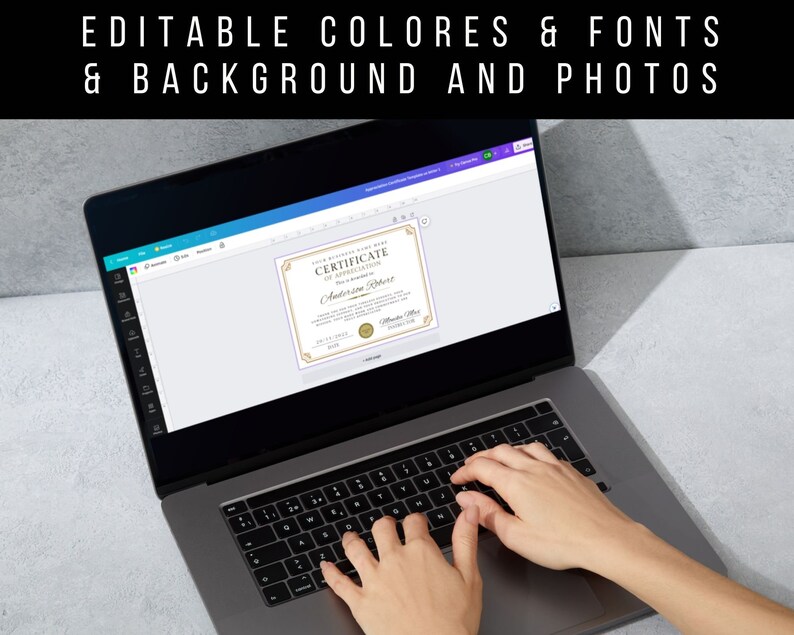 Editable Appreciation Certificate Template, Canva (digital Download) - Etsy