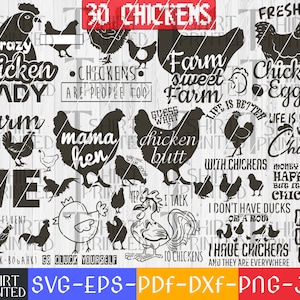 Chicken Svg Bundle Welcome to Our Coop Svg Crazy Chicken | Etsy Canada