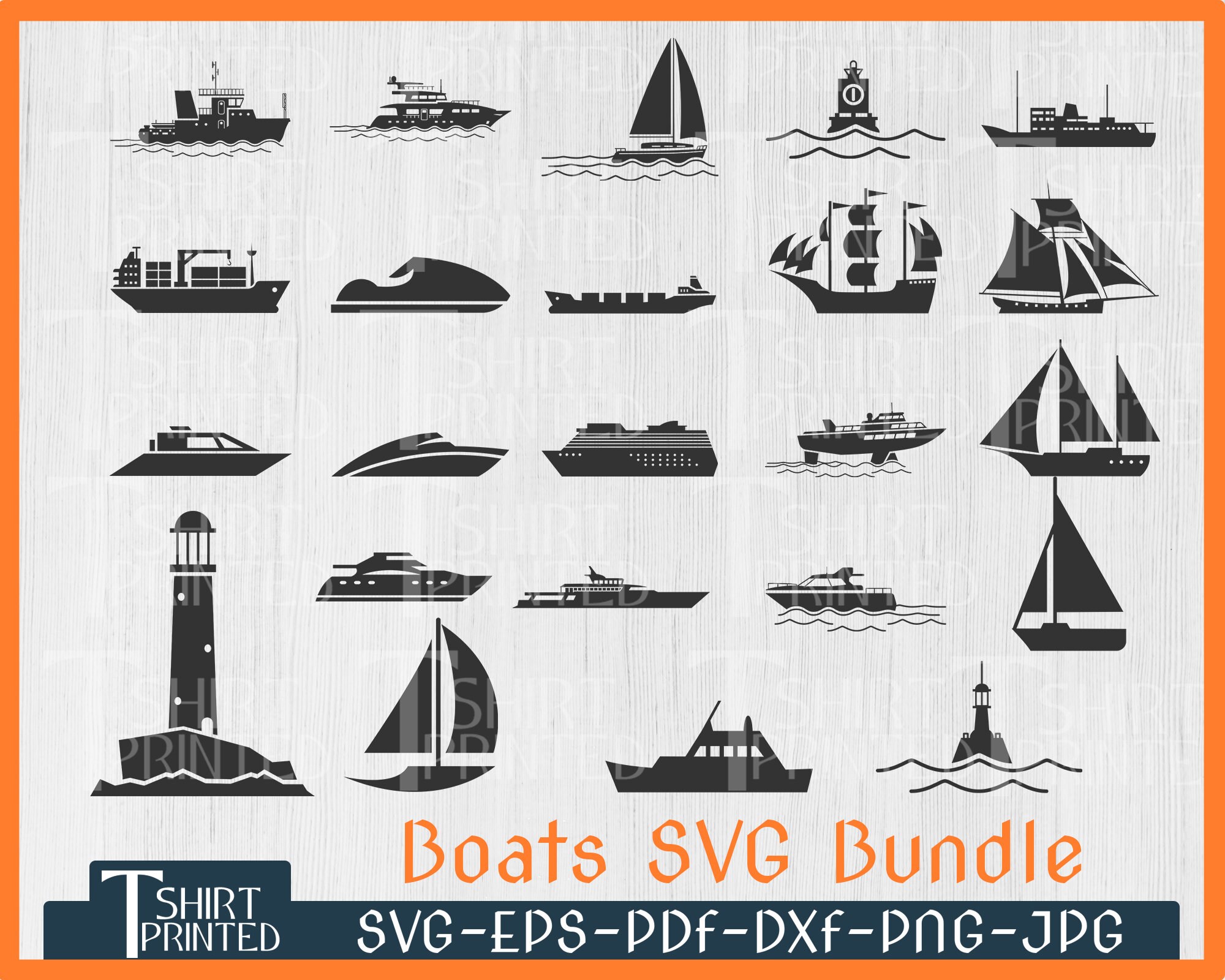 Boat eps Summer Holiday Svg Boat silhouette Boat Svg Bundle Boat Dxf ...