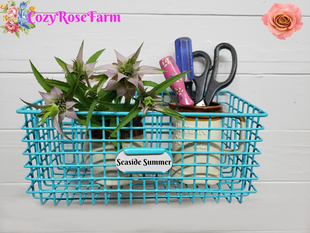 Wall Mount Wire Basket,chicken Wire Basket , Storage Basket , Bathroom ...