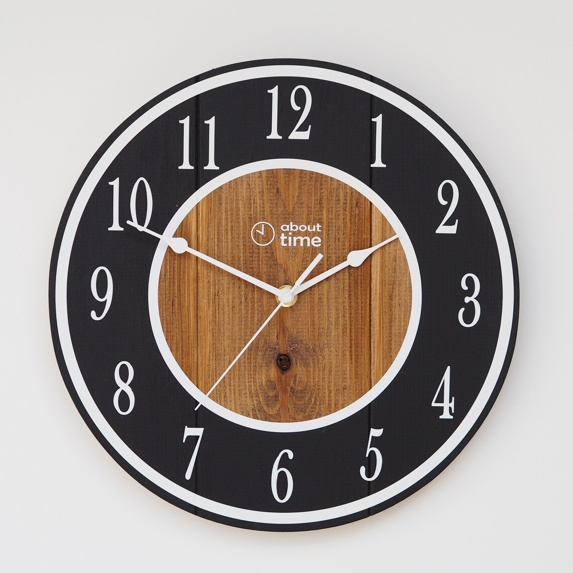 Black Wooden Wall Clock Farmhouse Kitchen Clock Arabic - Etsy