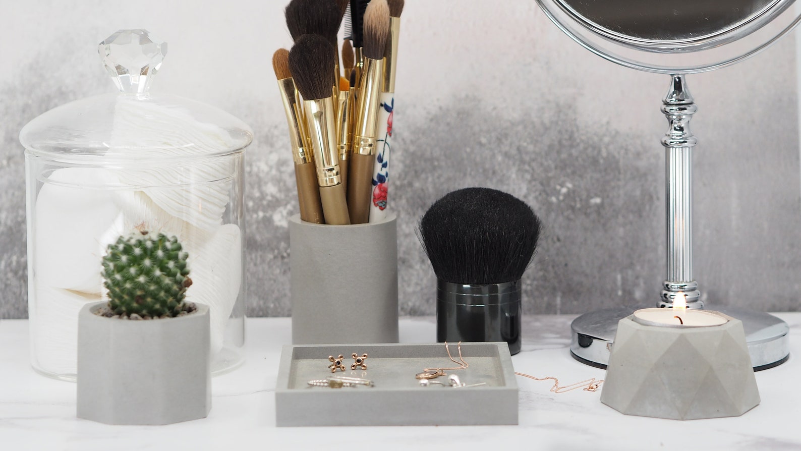 Geodesic Mini Pot Succulent Planter Geometric Concrete | Etsy