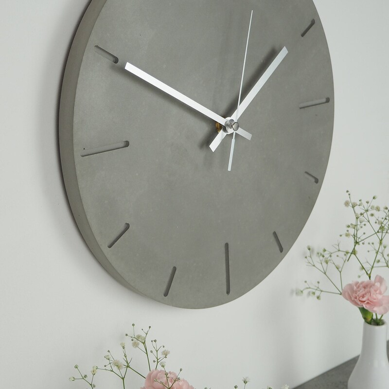 Concrete Stone Clock - Etsy UK