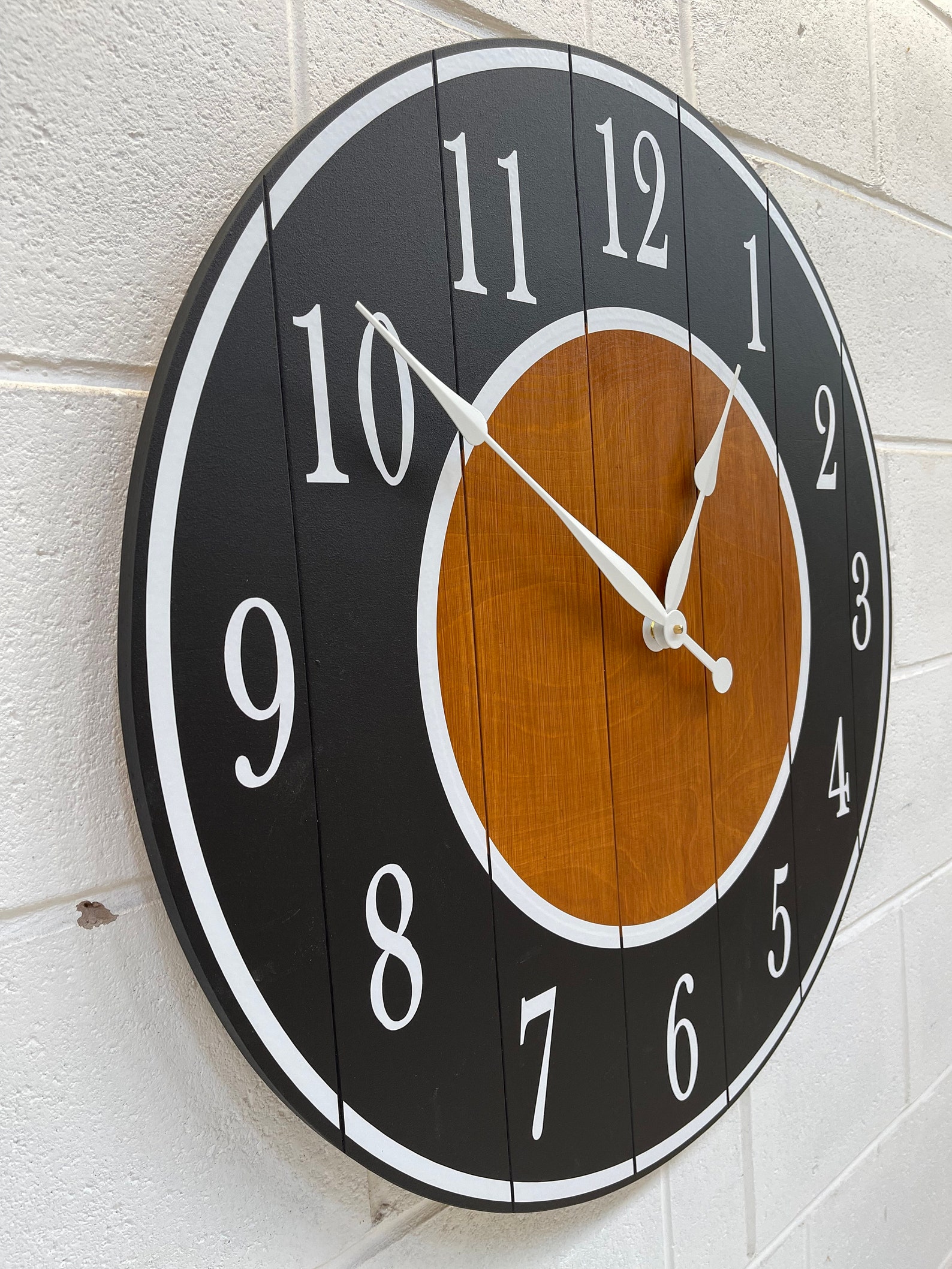 Huge Wooden Clock Large Wall Clock Farmhouse Kitchen Clock | Etsy