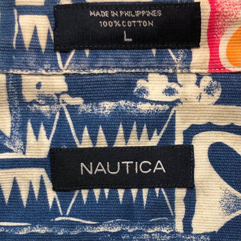 Hawaiian Shirt, Modern Tapa Inspired Designs, Size Large From Nautica ...