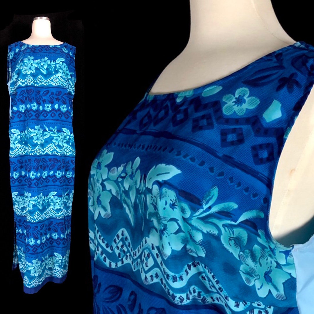 Robe hawaïenne bleue, taille Grand-XLarge, Hawaiian et Tropical ...