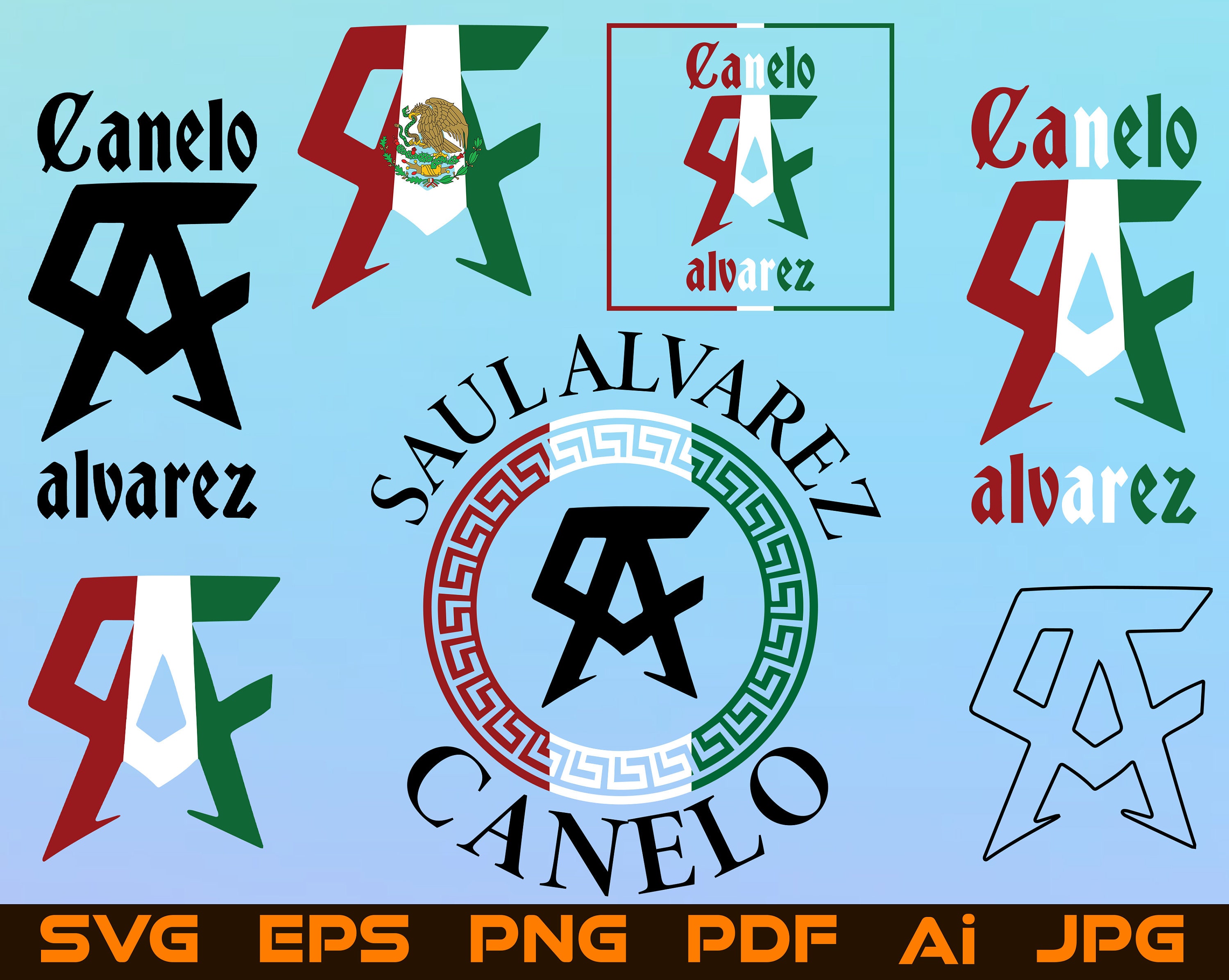 Canelo Team SVG Mexico Logo Svg Saul Alvares Canelo Svg File | Etsy