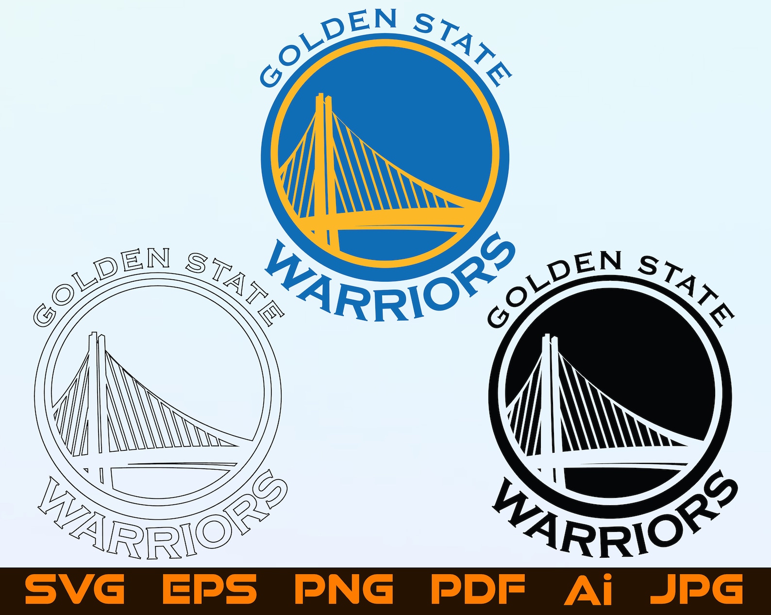 Golden State Warriors Logo Svg Basketball File For Cricut | Etsy