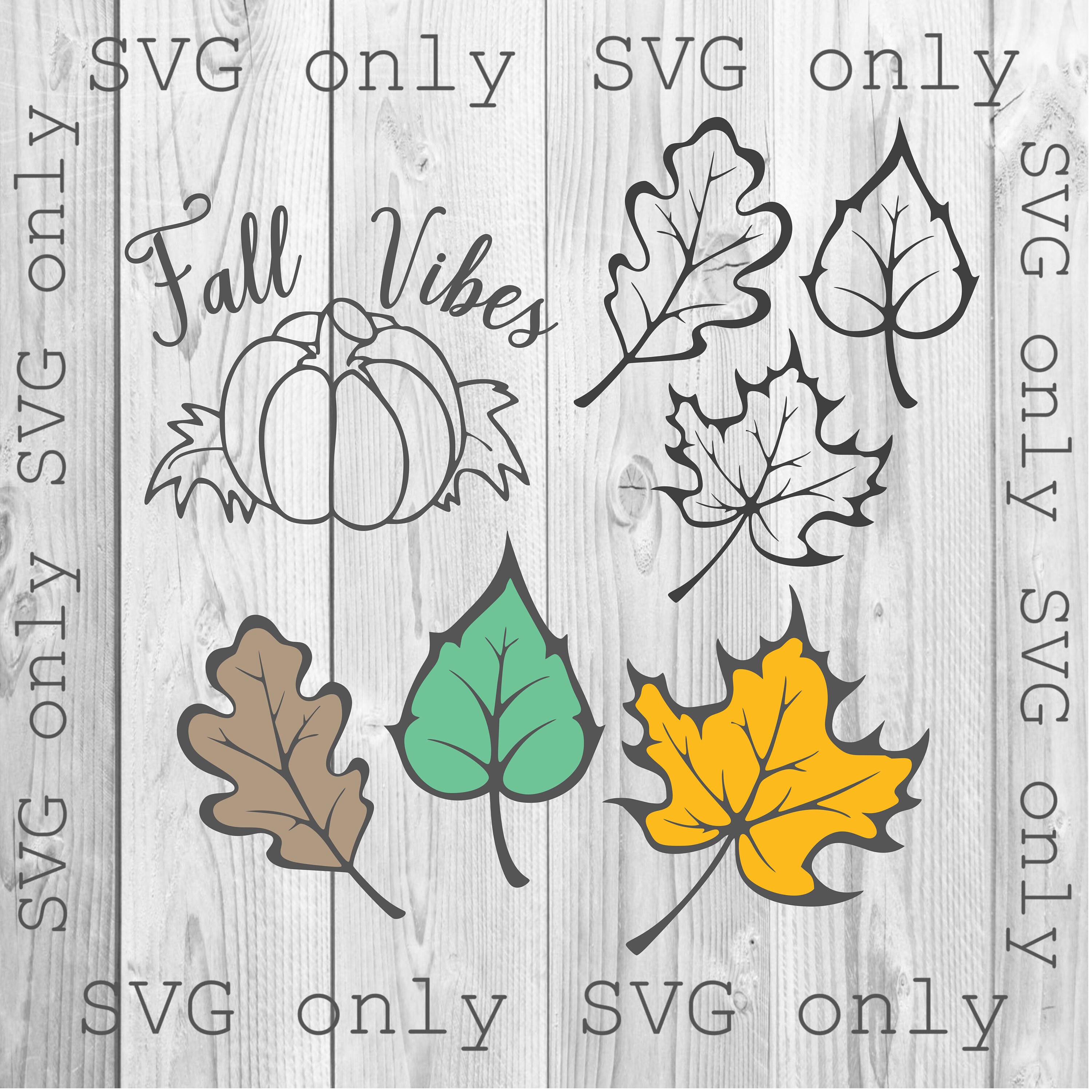 Fall Svg Fall Leaves Svg Pumpkin SVG Fall Vibes Svg - Etsy