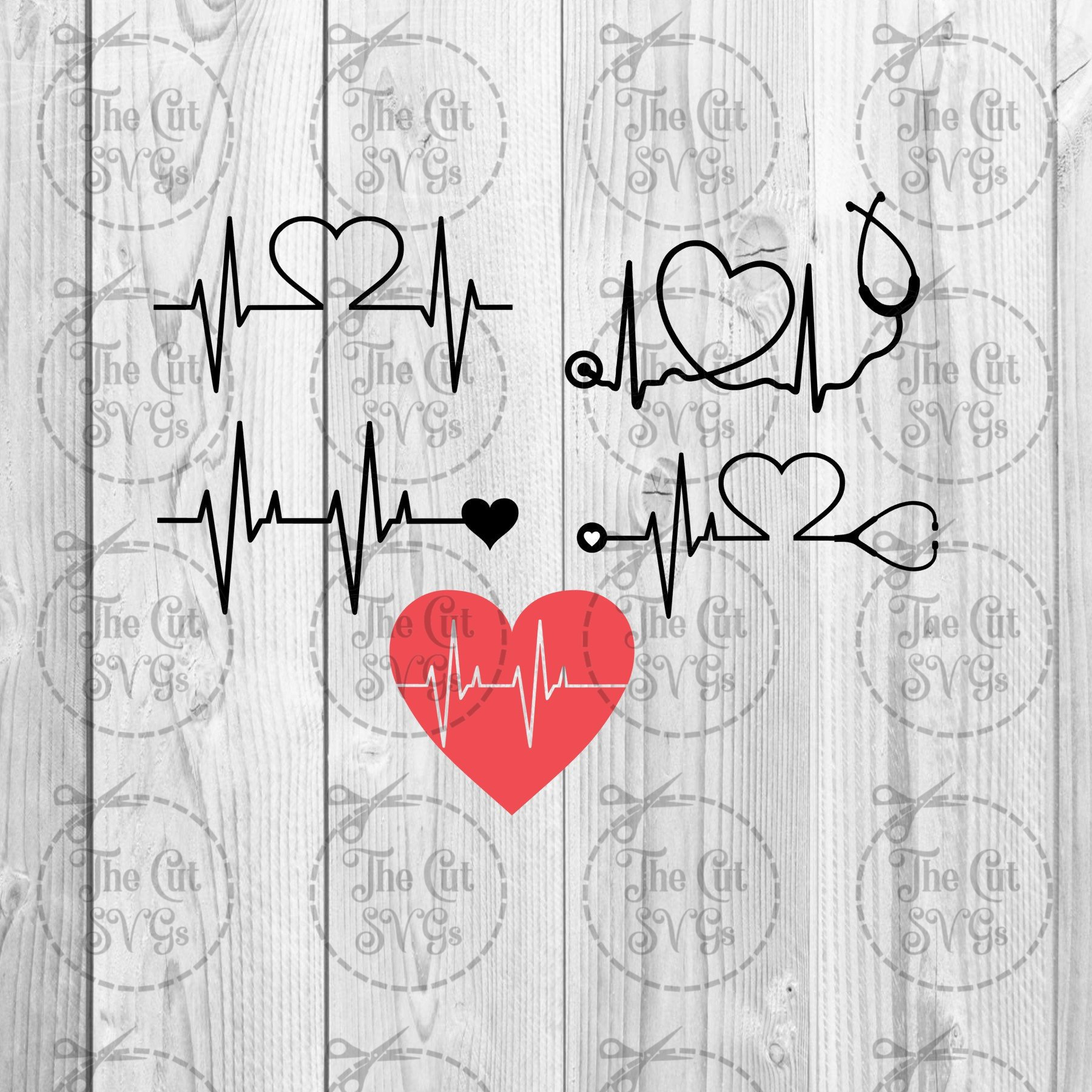 Heartbeat Svg Ekg Svg Heartbeat Line Svg Nurse Svg - Etsy