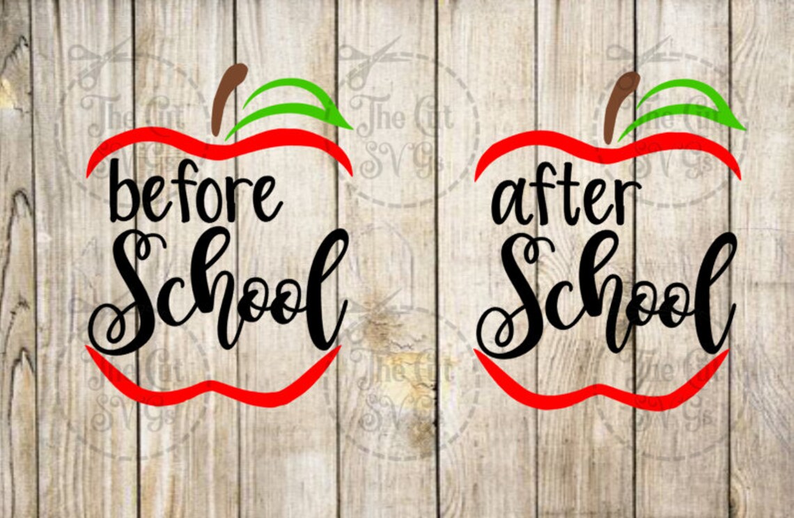 Before After School SVG File Teacher SVG Apple SVG File - Etsy