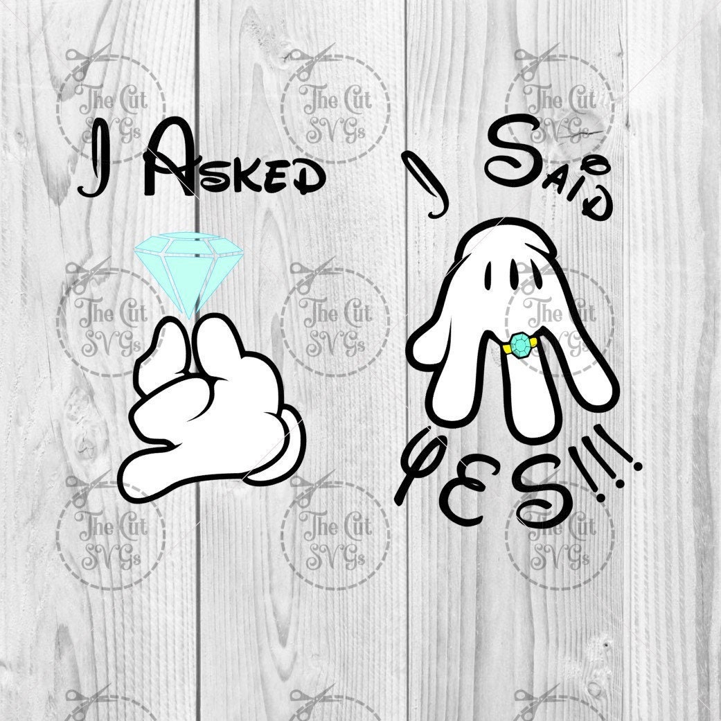 I Asked and I Said YES Svg Proposal Svg Wedding Svg Diamond - Etsy