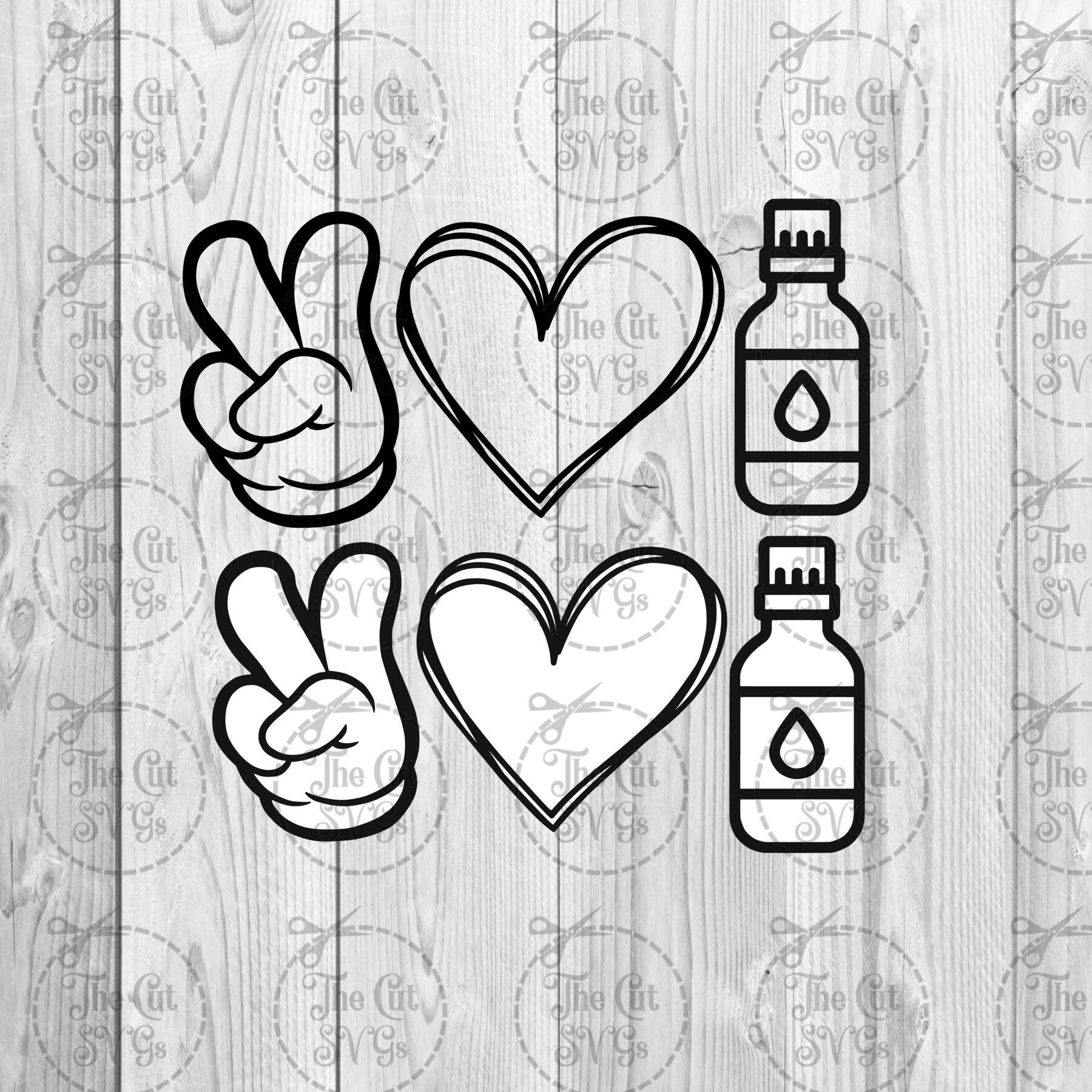 Peace Love SVG Hand Peace Sign SVG Hand Drawn Heart Svg | Etsy