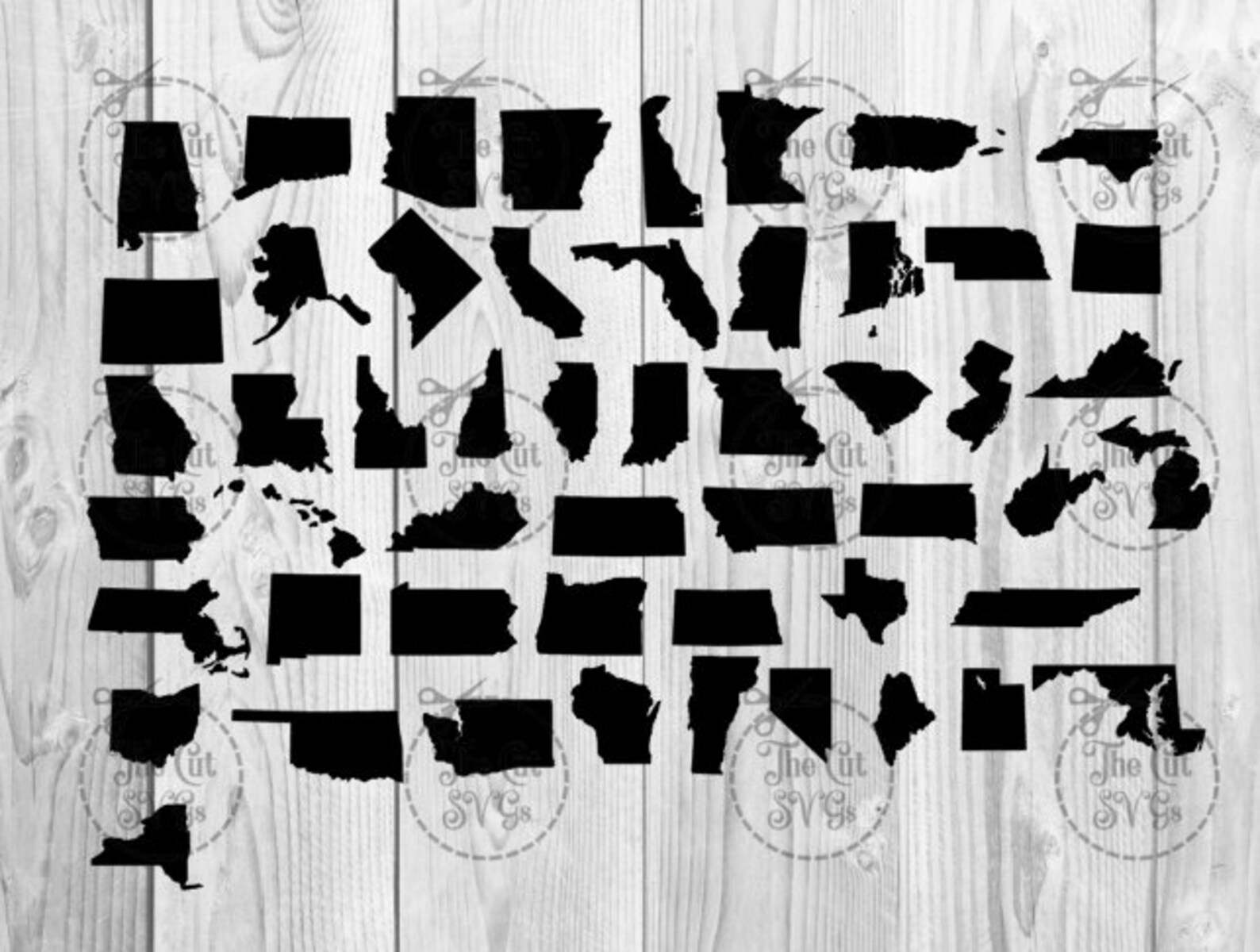 US States Svg USA Map SVG All States Svg File - Etsy Canada