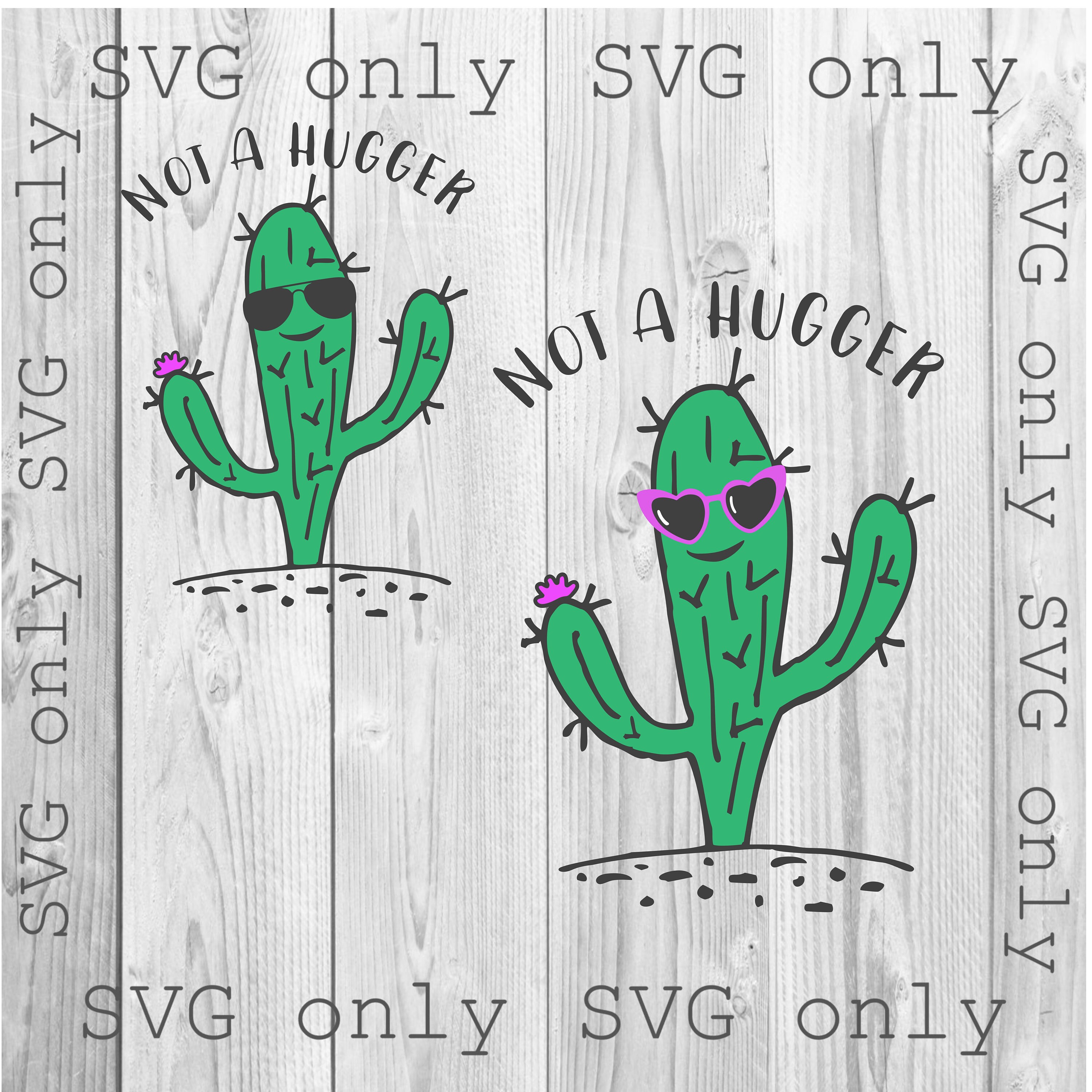 Not A Hugger Svg Cute Cactus Svg Cactus Svg Don't Hug | Etsy