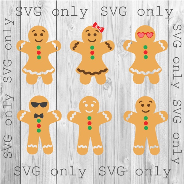 Gingerbread Man Svg - Etsy