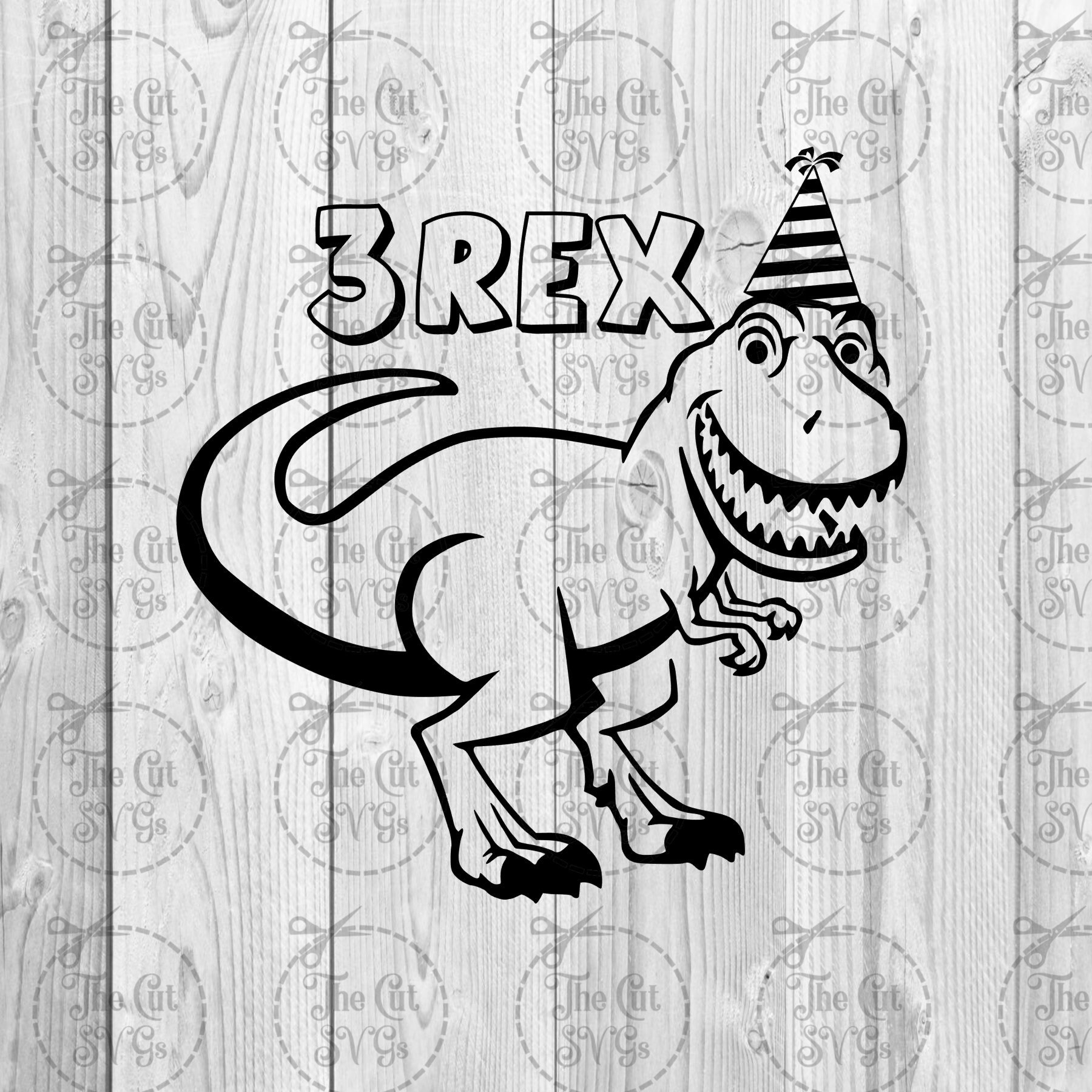 Three Rex Svg 3rd Birthday Svg 3 Rex SVG Dinosaur Birthday | Etsy