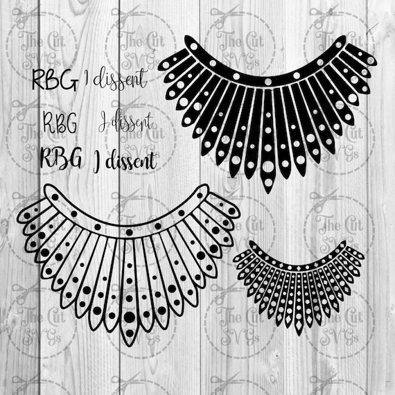 RBG Collar Svg Notorious RBG Svg RBG Svg When There Are - Etsy