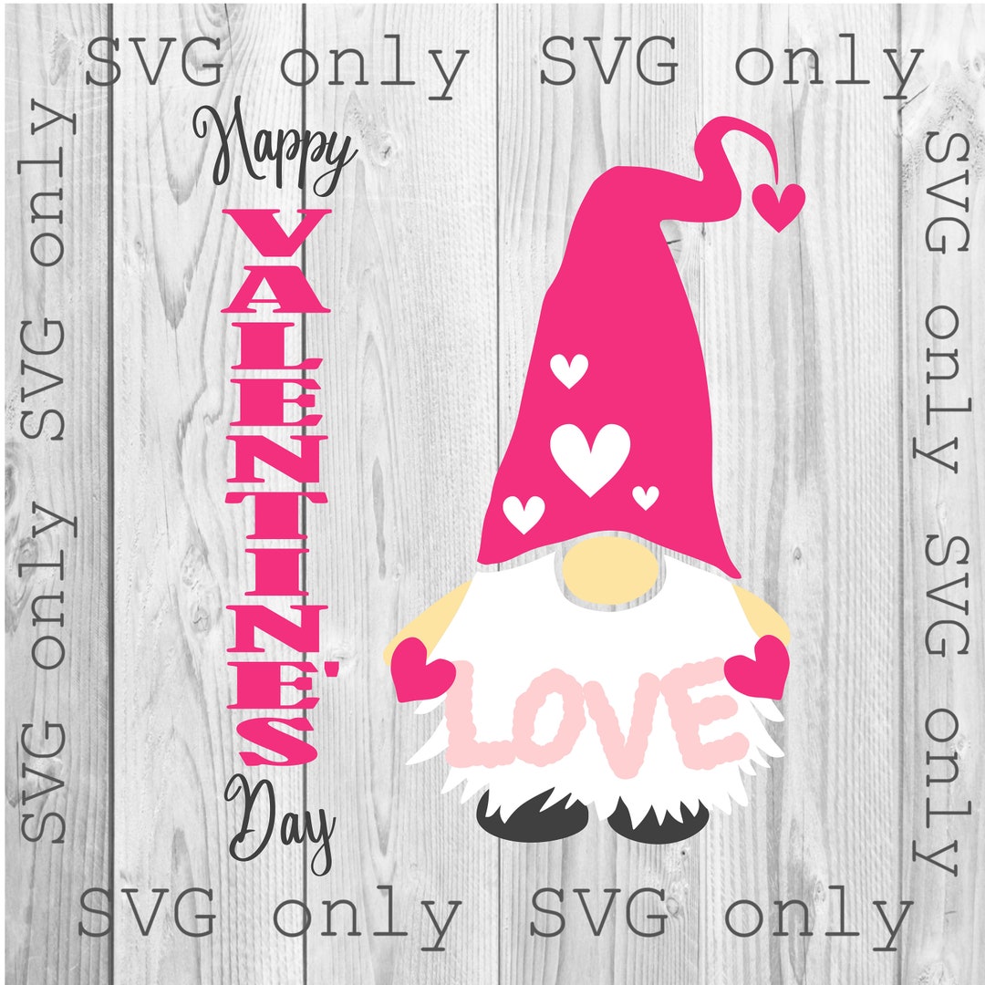 Gnome Svg Valentine Gnomes Svg Valentine's Day Svg - Etsy