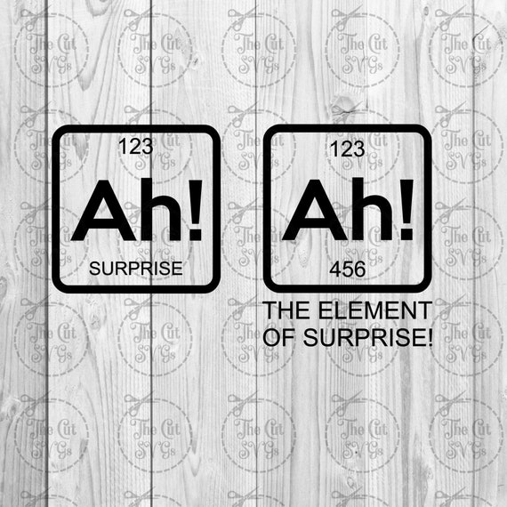 Ah Element of Surprise SVG Periodic Table SVG Funny | Etsy