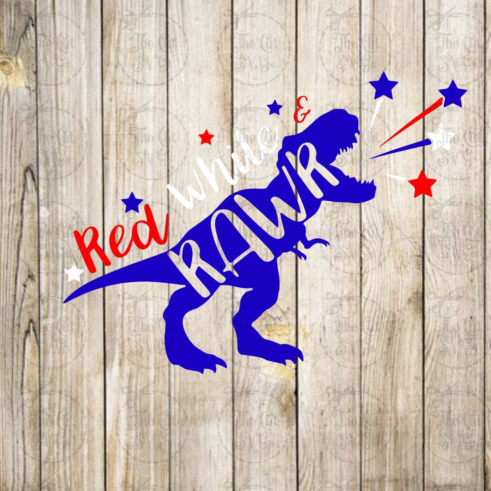 Red White and Rawr SVG T-rex Rawr Svg Dinosaur Svg Kids USA - Etsy
