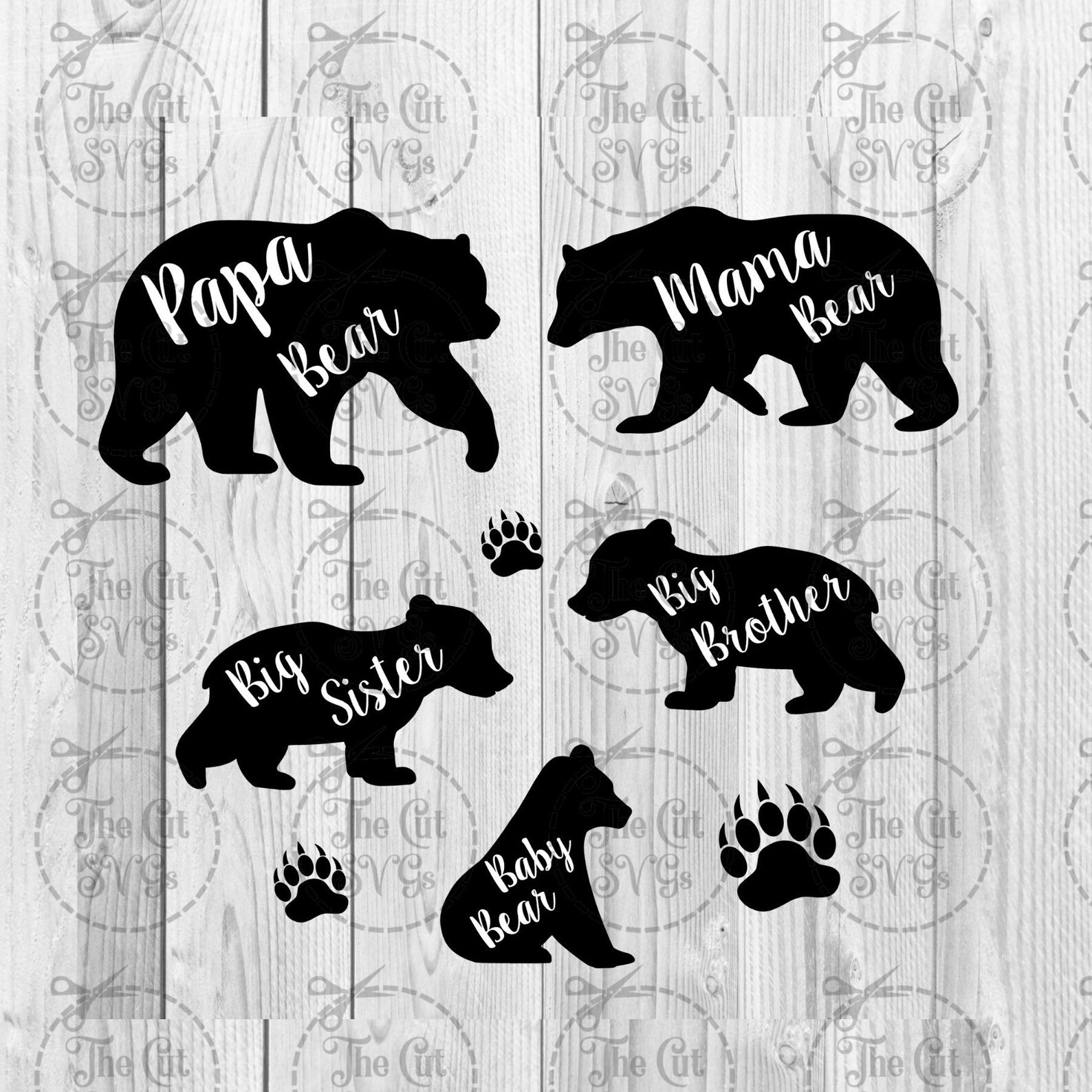 Bear Family Svg Mama Bear SVG Baby Bear SVG Papa Bear Svg - Etsy