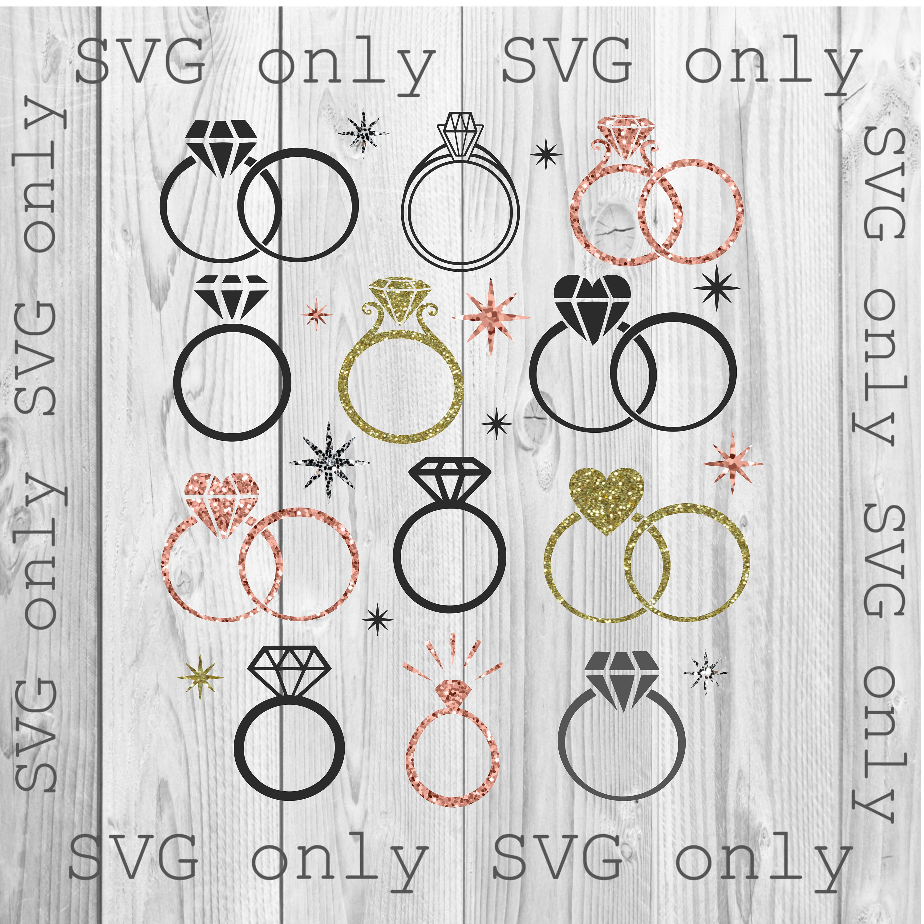 Engagement Ring SVG Wedding Ring Svg Diamond Ring SVG Ring - Etsy Australia