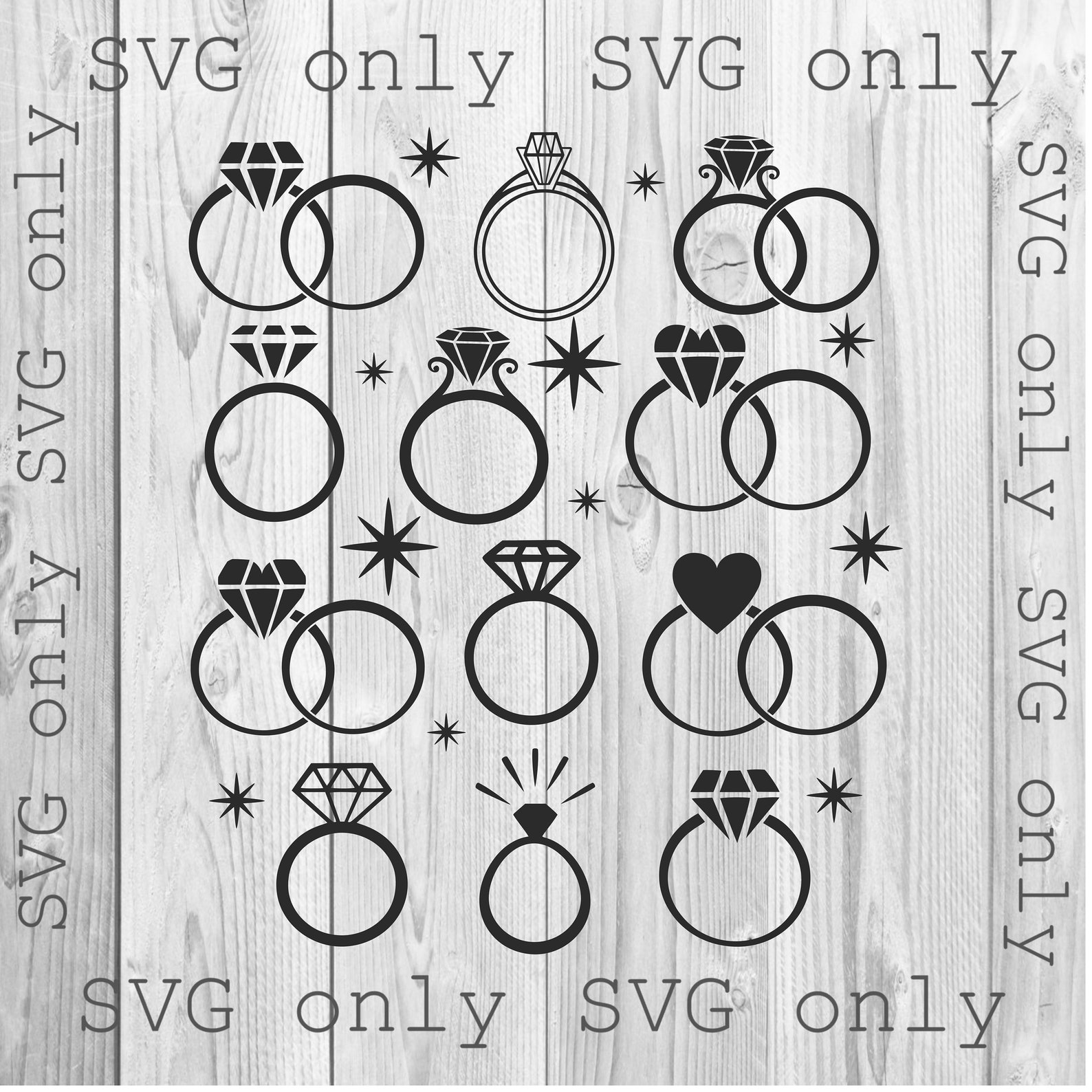 Engagement Ring SVG Wedding Ring Svg Diamond Ring SVG Ring - Etsy
