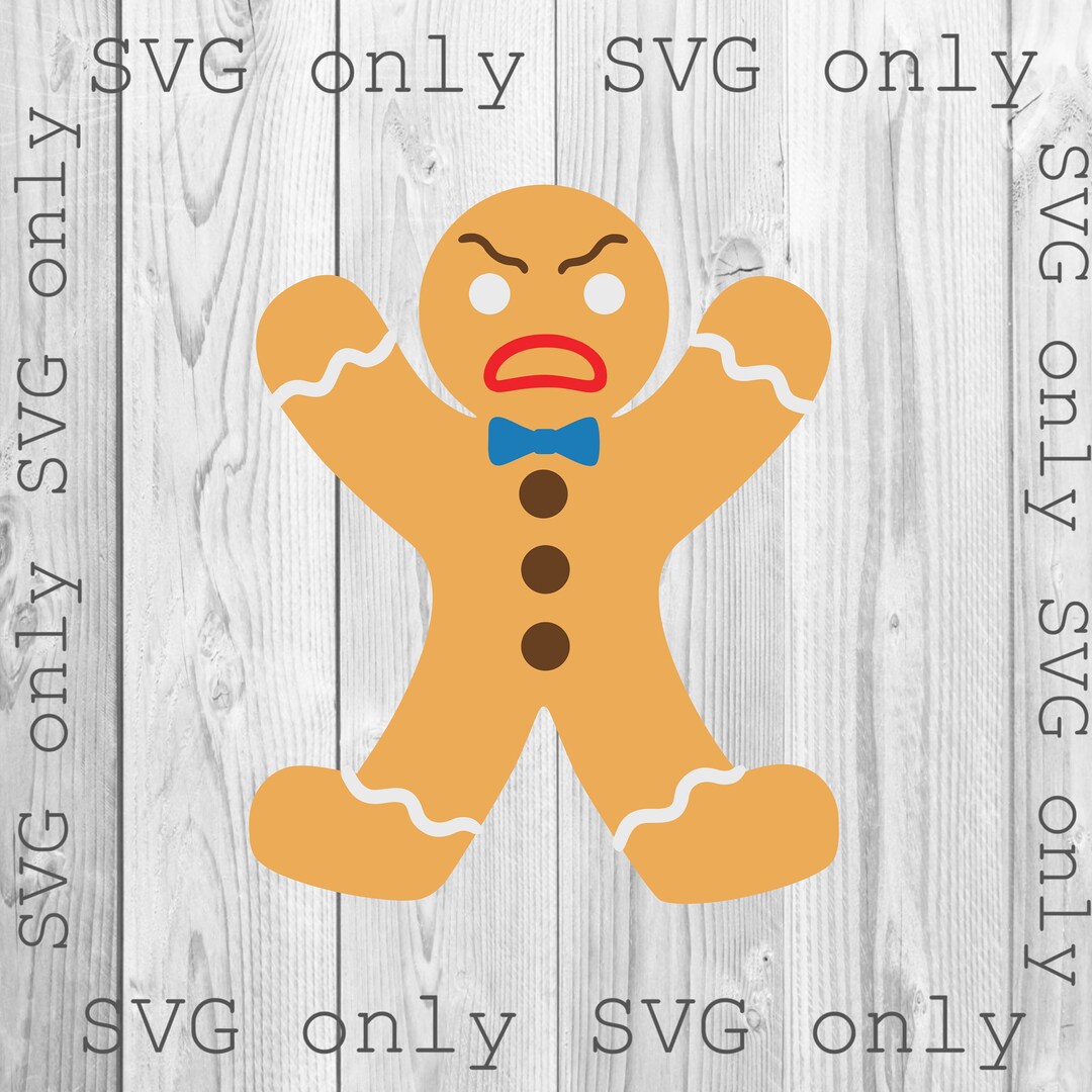Gingerbread Man Svg, Mad Gingerbread Man Svg, Christmas Gingerbread Svg ...