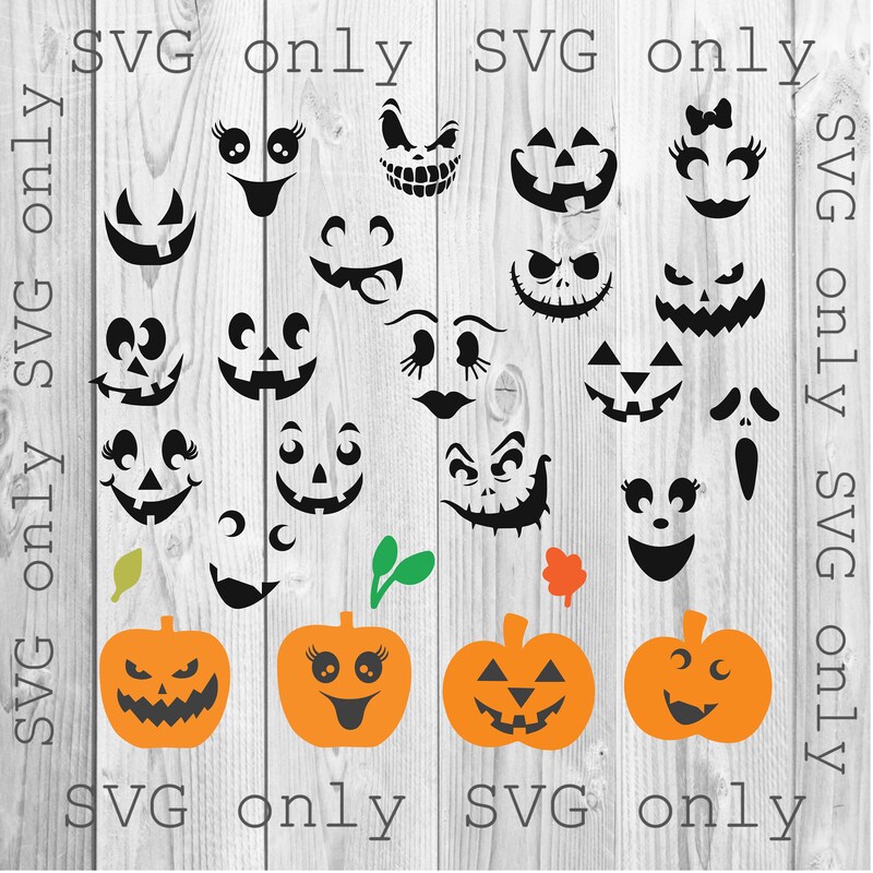 Scary Pumpkin Face Pattern - Etsy