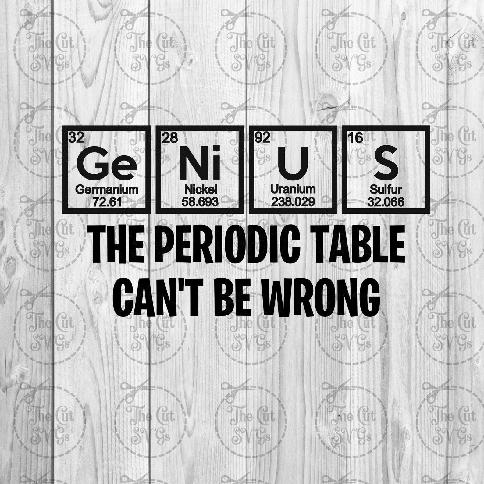 Genius SVG Genius Periodic Table SVG Dad Svg Periodic Table - Etsy Finland