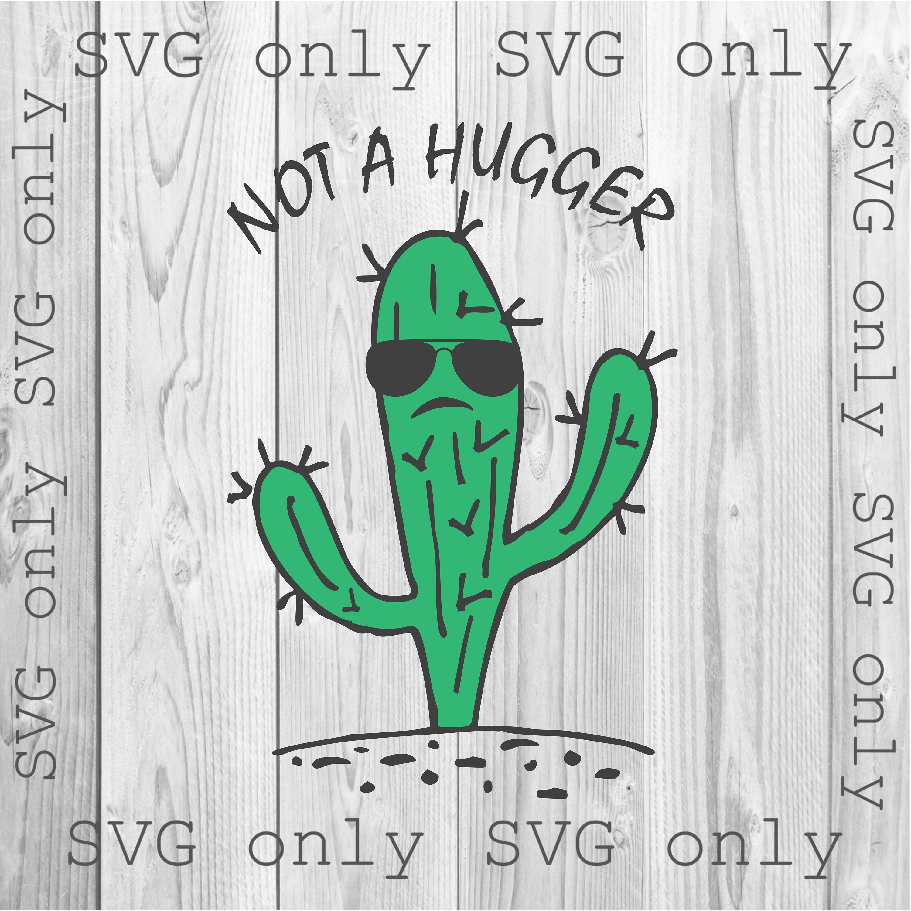 Not A Hugger Svg Cute Cactus Svg Cactus Svg Don't Hug | Etsy