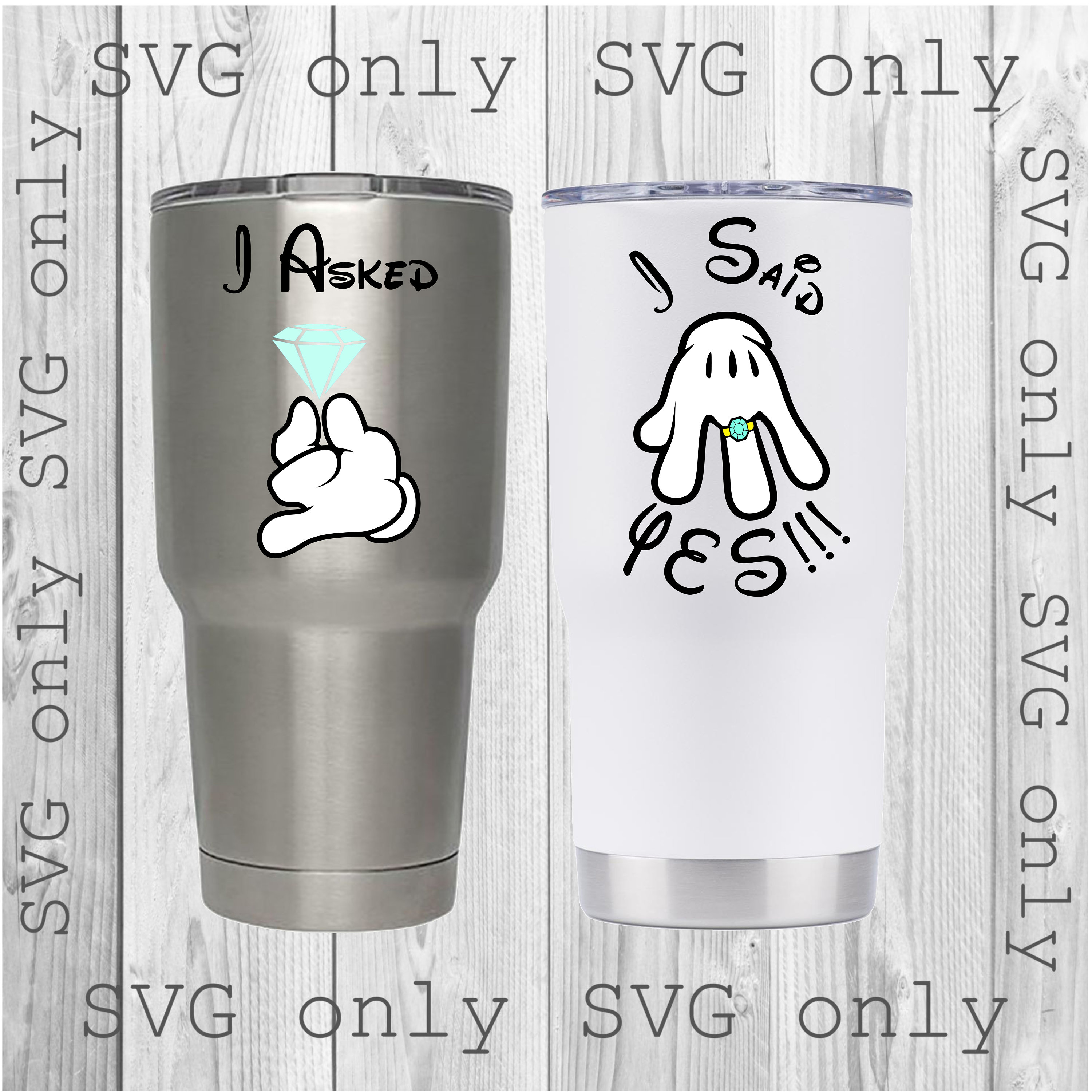 I Asked and I Said YES Svg, Proposal Svg, Wedding Svg, Diamond Svg ...