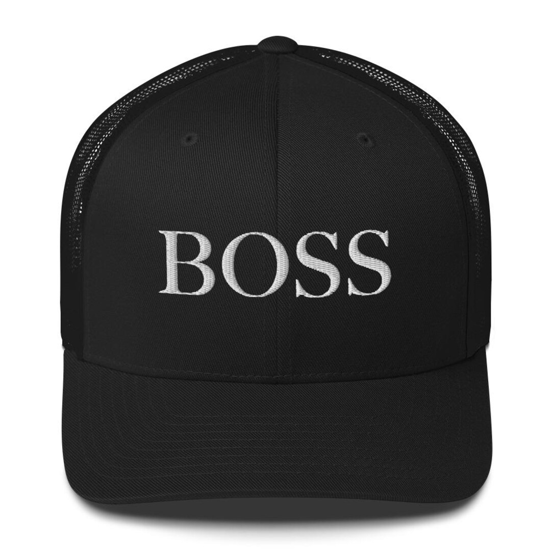 Boss Trucker Hat Custom Embroidered Hat , Boss Trucker Cap , Embroidery ...