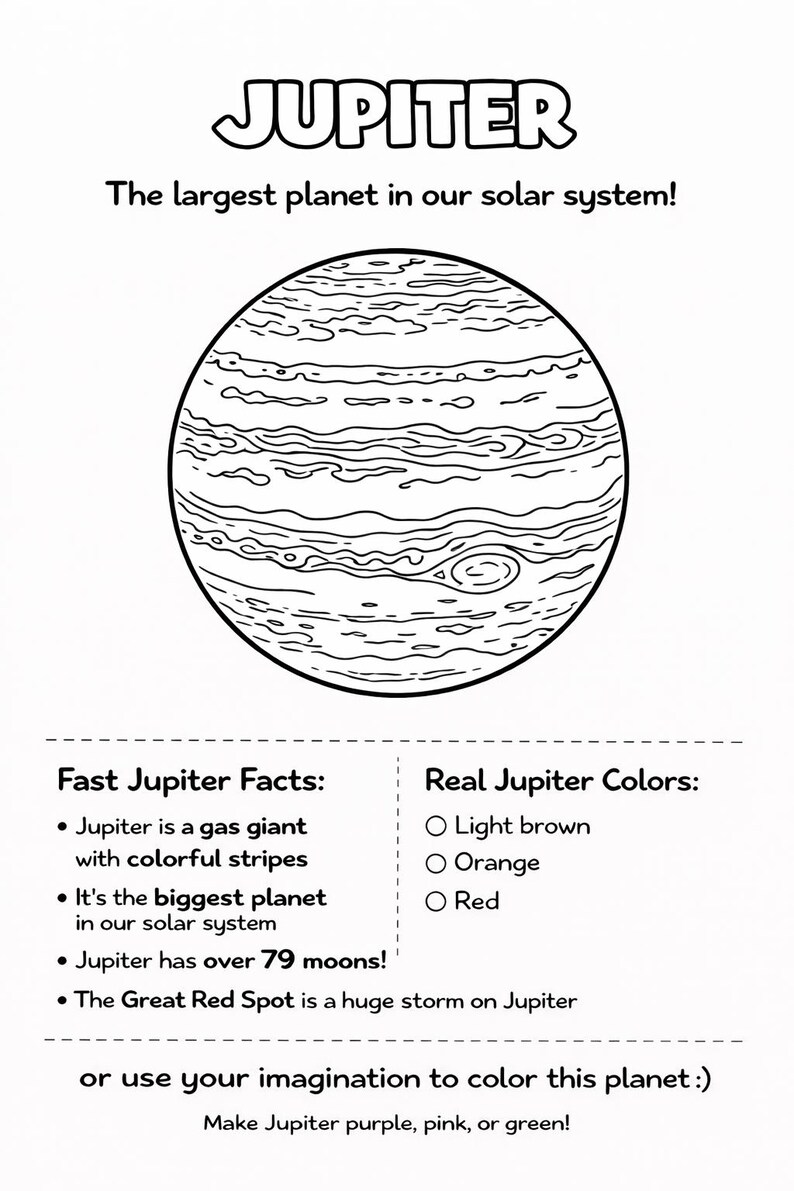 Solar System Coloring Book | Educational Planets Activity (PDF Download ...