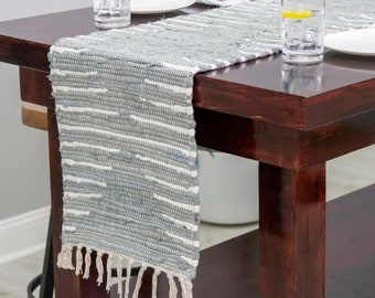 Light Grey Kitchen Runner Rug Hand Woven Rag Rug Small Area - Etsy