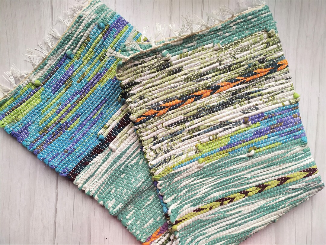 Traditional Rag Rug Handmade Runner Blue Area Rug Bohemian - Etsy