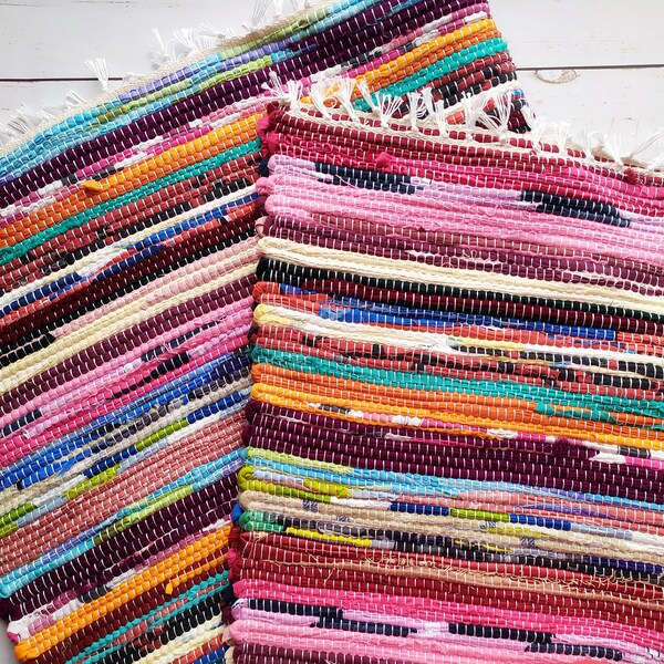 Rag Rug Runner - Etsy