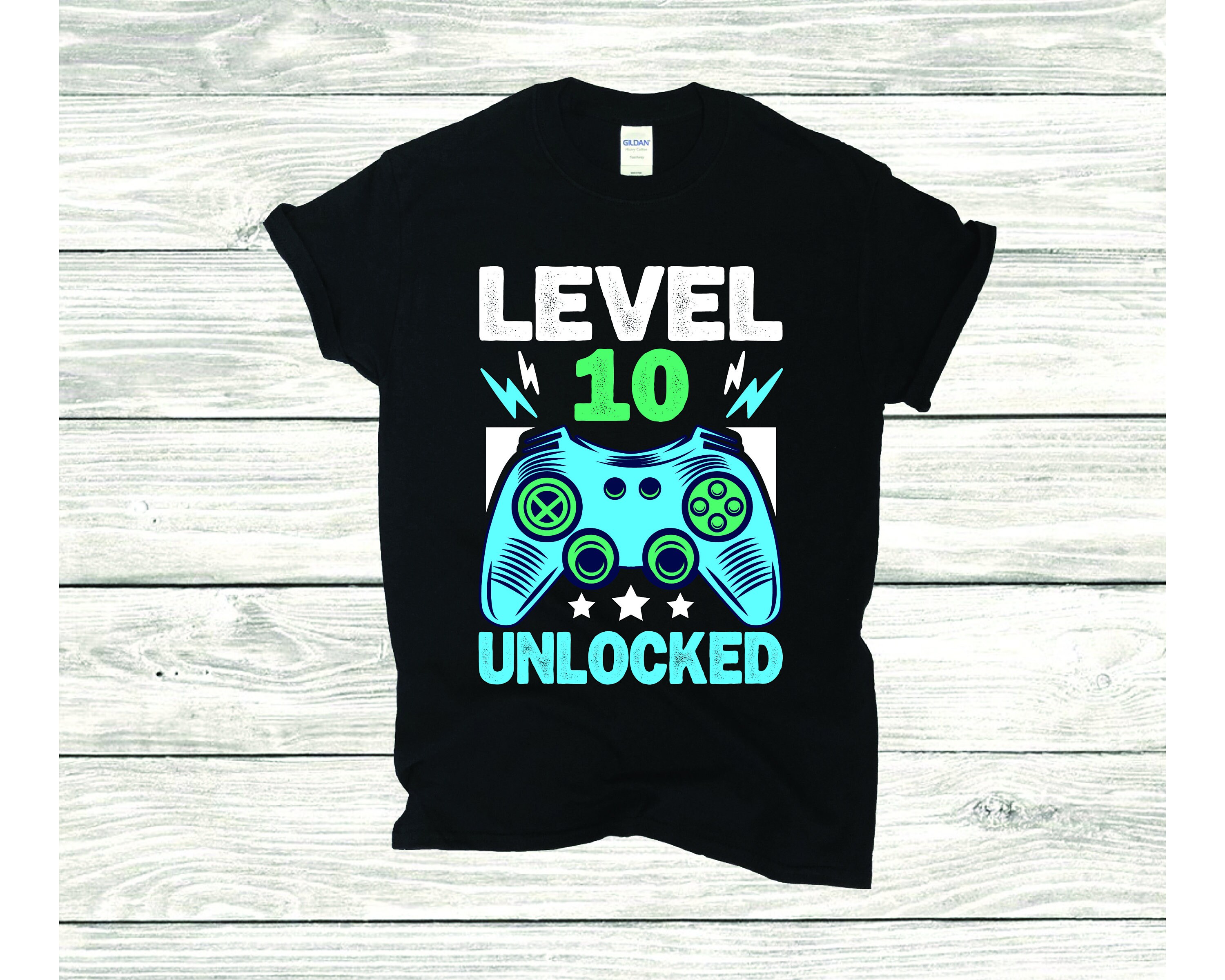 10 Years PNG, Level 10 Unlocked, 10th Birthday Gifts, Gamer 10 Years ...