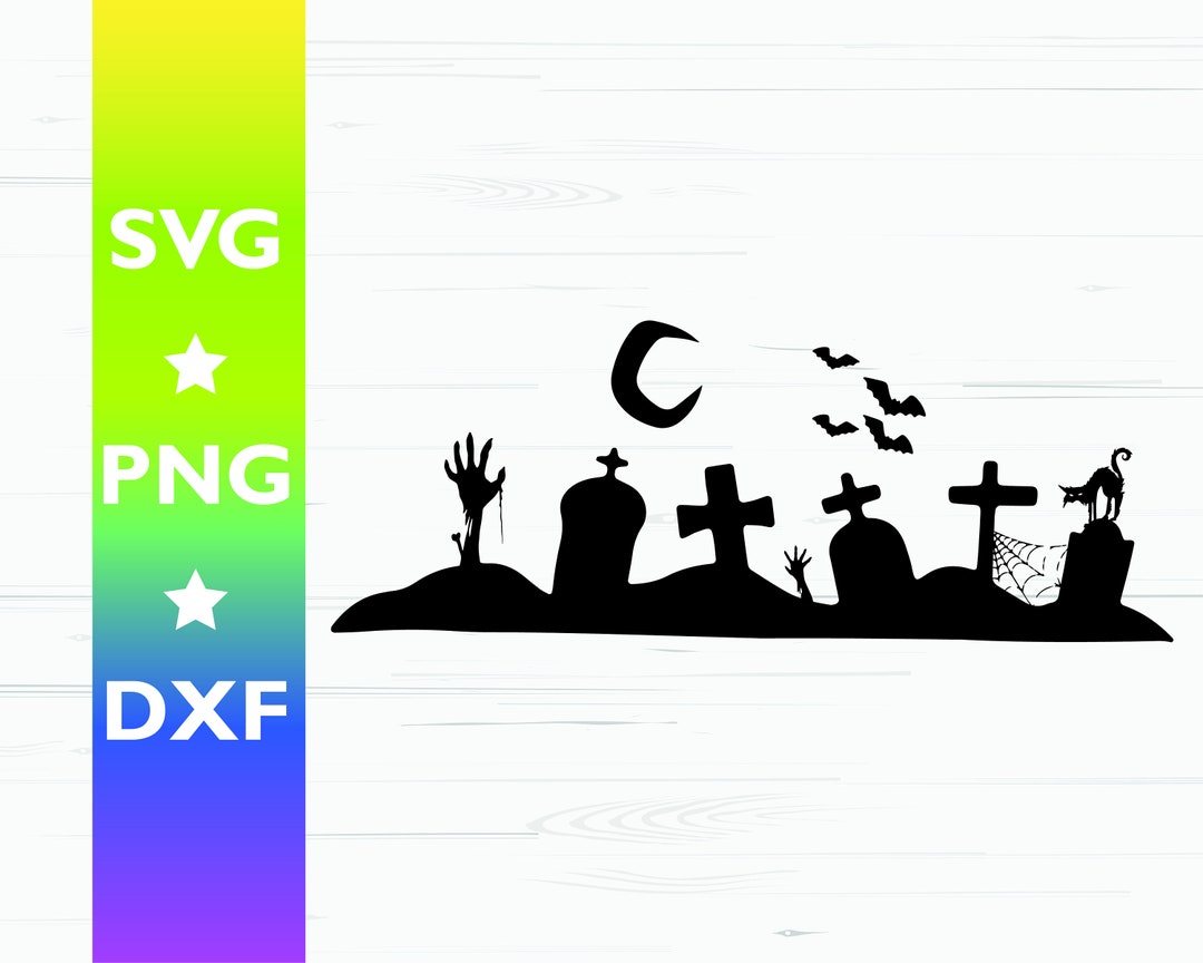 Halloween Svg, Cemetery Svg, Graveyard Svg, Halloween Svg Files ...