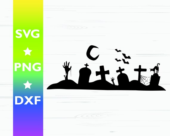 Halloween svg Cemetery svg Graveyard svg Halloween svg | Etsy