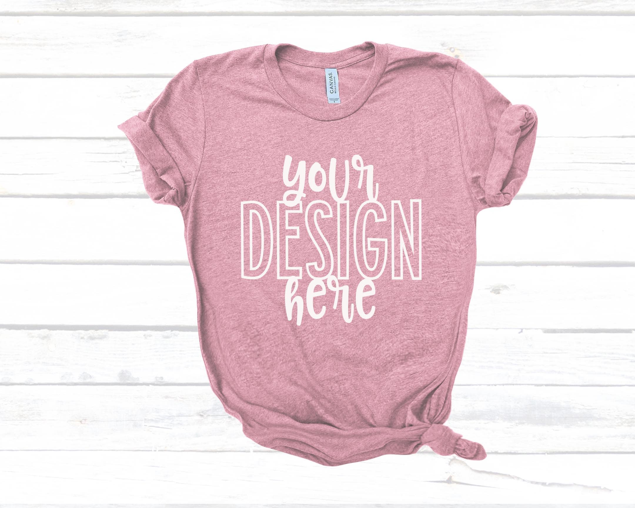 Bella Canvas 3001 Heather Orchid Mockup T-shirt Mockup | Etsy