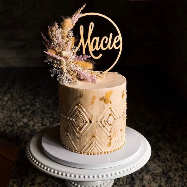 Blush Cake Topper - Etsy