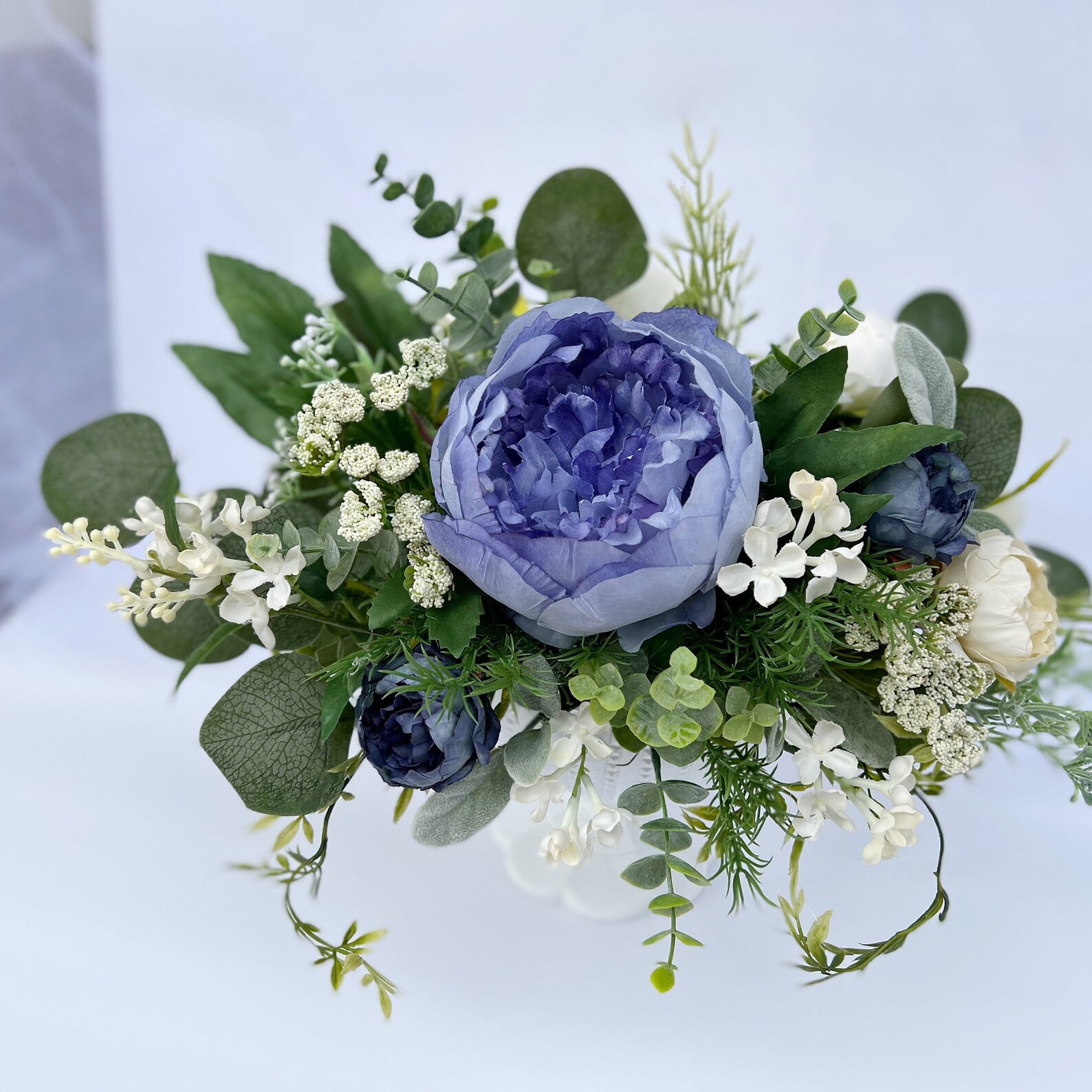 Garden Style Floral Arrangement Blue Floral Arrangement - Etsy